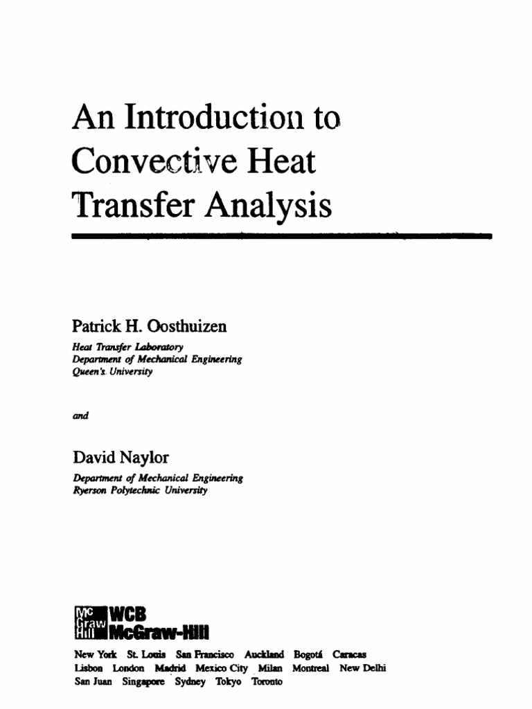 Convective Heat Transfer Analysis | PDF | Boundary Layer | Turbulence