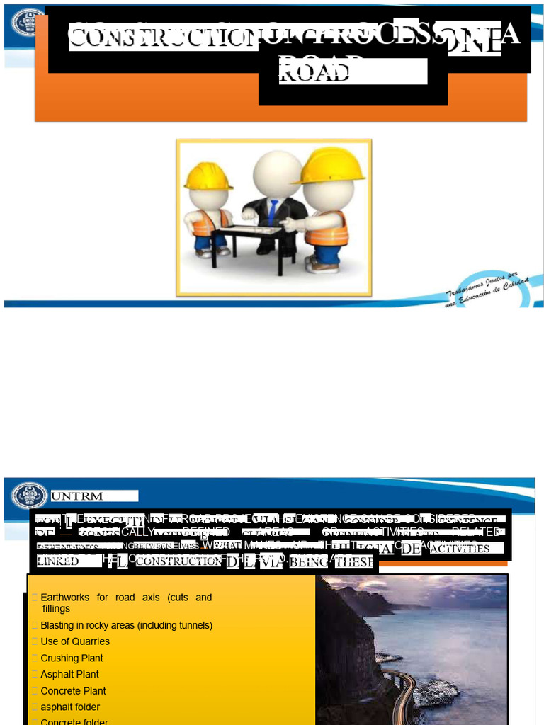 ROAD CONSTRUCTION PROCEDURE.ppt | PDF | Road | Concrete
