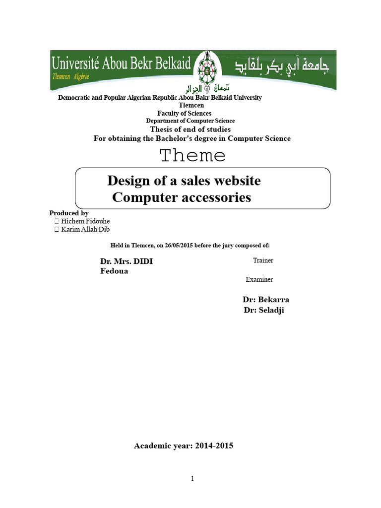 E-commerce Website Design Thesis | PDF | World Wide Web | Internet & Web