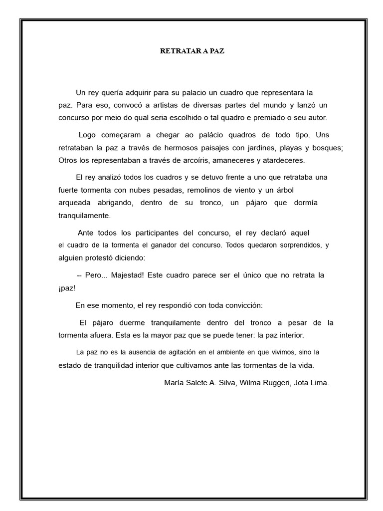 Retratar La Paz - Interpretación | PDF