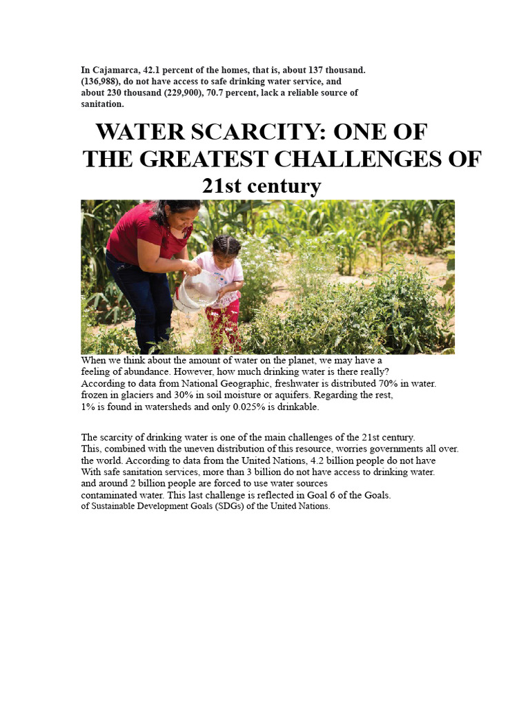 Cajamarca's Water Scarcity Crisis | PDF | Water | Water Scarcity