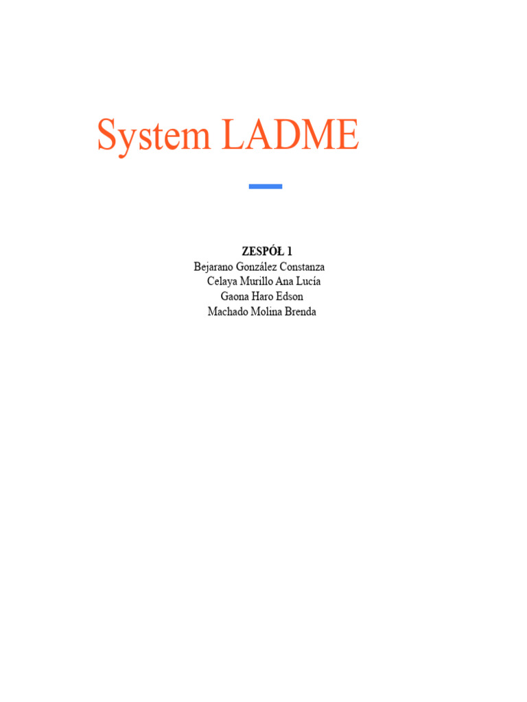 System LADME | PDF