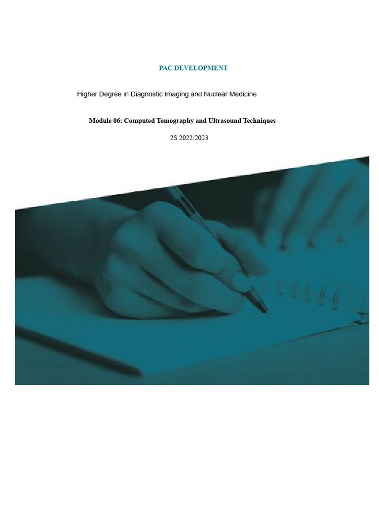 PAC DEVELOPMENT OF COMPUTED TOMOGRAPHY AND ULTRASOUND TECHNIQUES | PDF