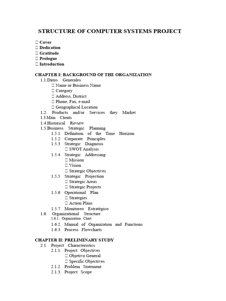 Structure of the Computer Systems Project | PDF | System | Use Case