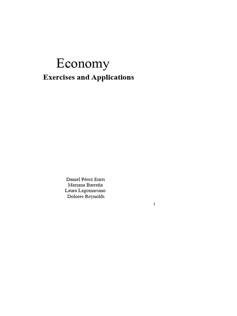 Economics, theory, exercises, and applications.pdf (1) | PDF | Perfect ...