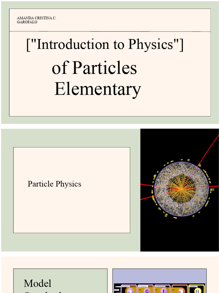 Introduction To Particle Physics Presentation | PDF