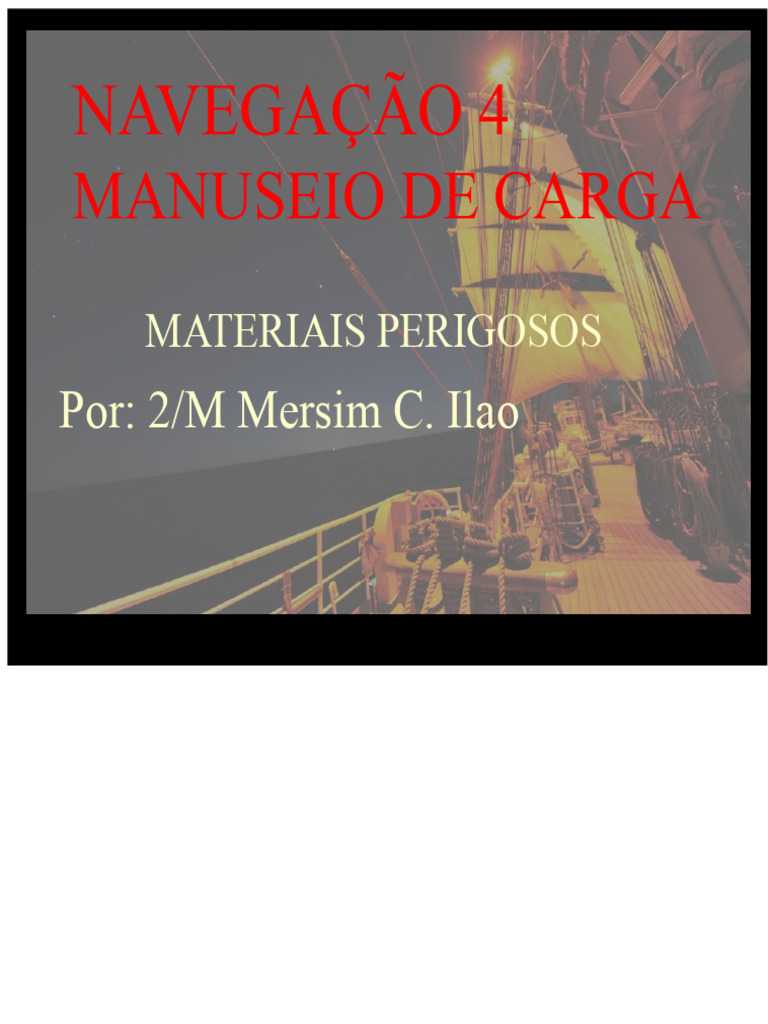 Manuseio Seguro de Cargas Perigosas | PDF | Navios | Remessa