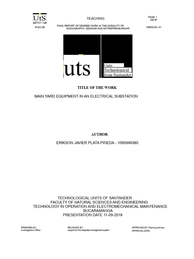 Main Equipment in Electrical Substations | PDF | Electric Power ...