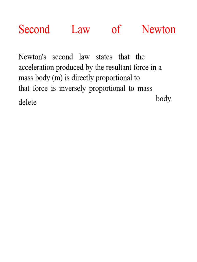 Second Law of Newton and Friction | PDF | Force | Friction