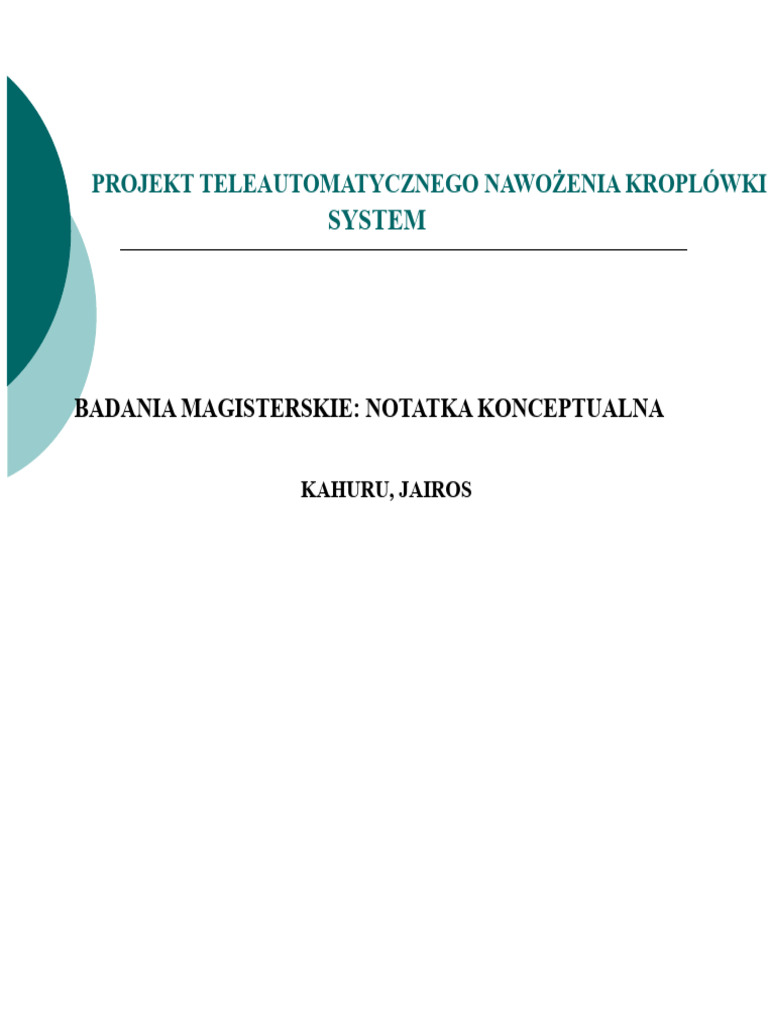 Notatka Koncepcyjna | PDF