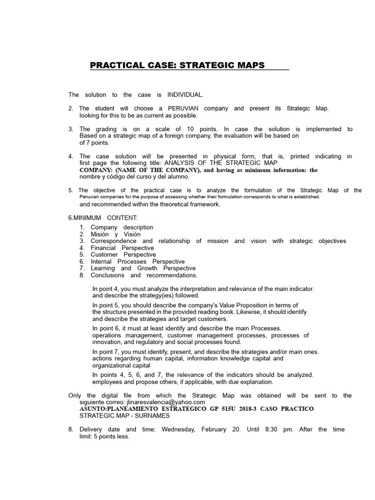 Practical Case Strategic Maps PDF | PDF | Business