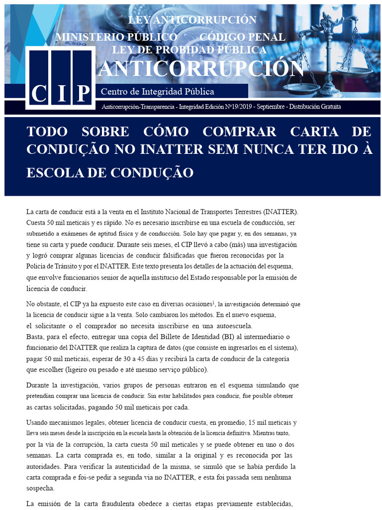 Carta de Conducción en Inatter | PDF | Licencia de conducir | Accidente ...