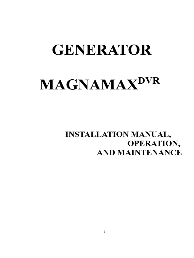 Marathon Magnamax | PDF | Electric Generator | Electricity