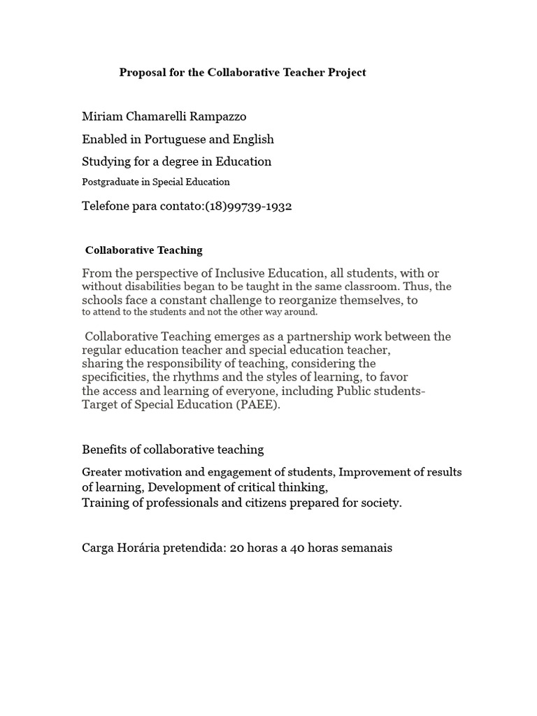 Collaborative Teaching in Inclusive Education | PDF | Special Education ...