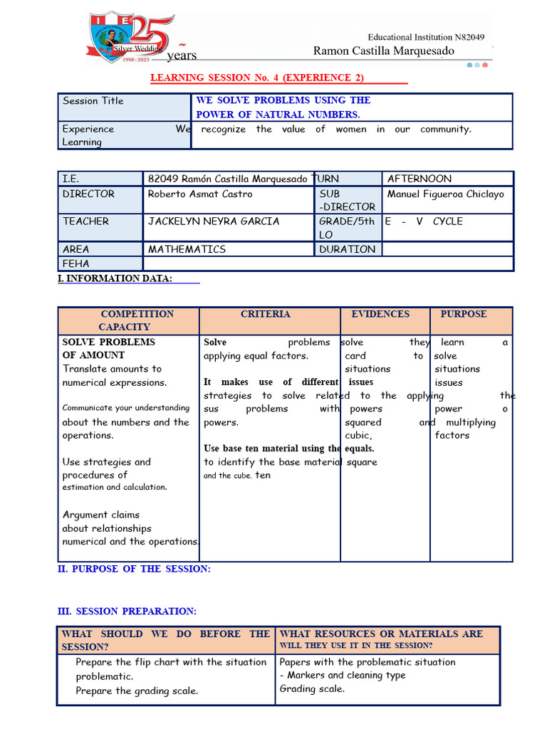 Session 4 Mathematics - We Solve Power Problems.docx | PDF | Multiplication | Exponentiation