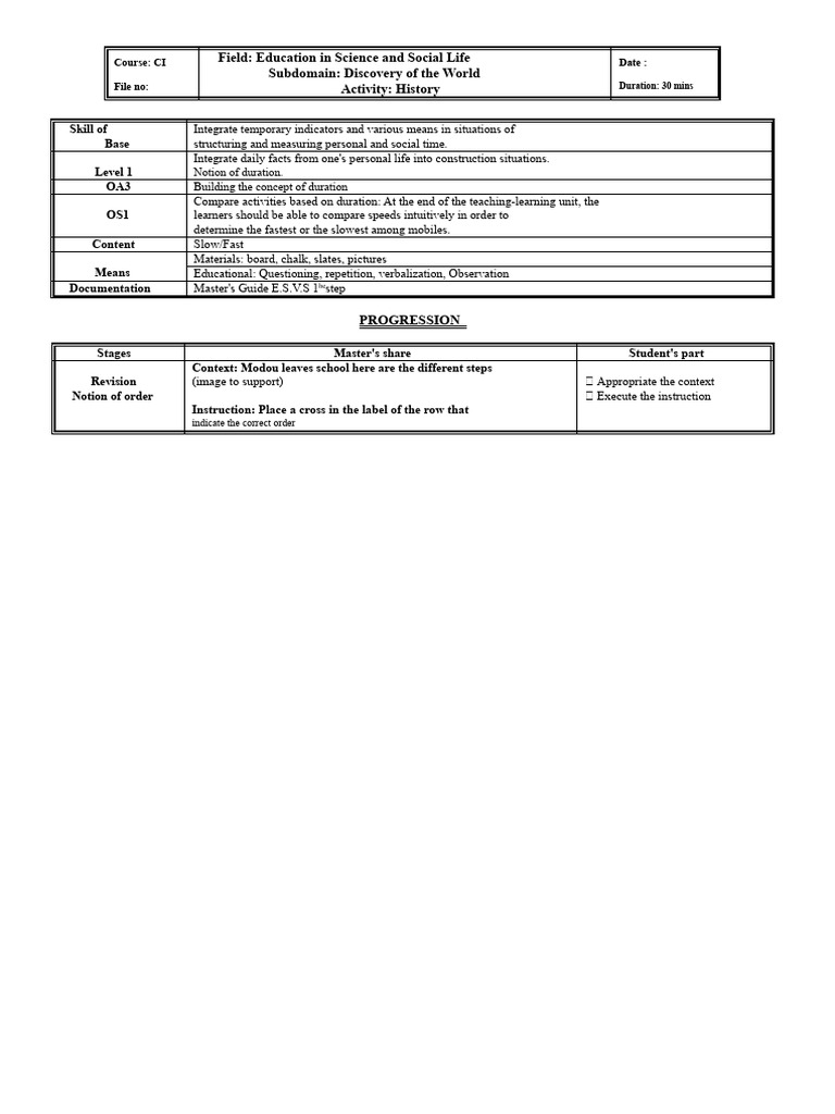 Compare Activities According to Duration - Slow and Fast | PDF | Human ...