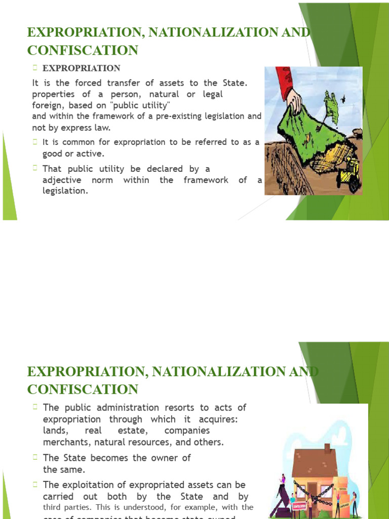 EXPROPRIATION, NATIONALIZATION AND CONFISCATION | PDF | Eminent Domain ...