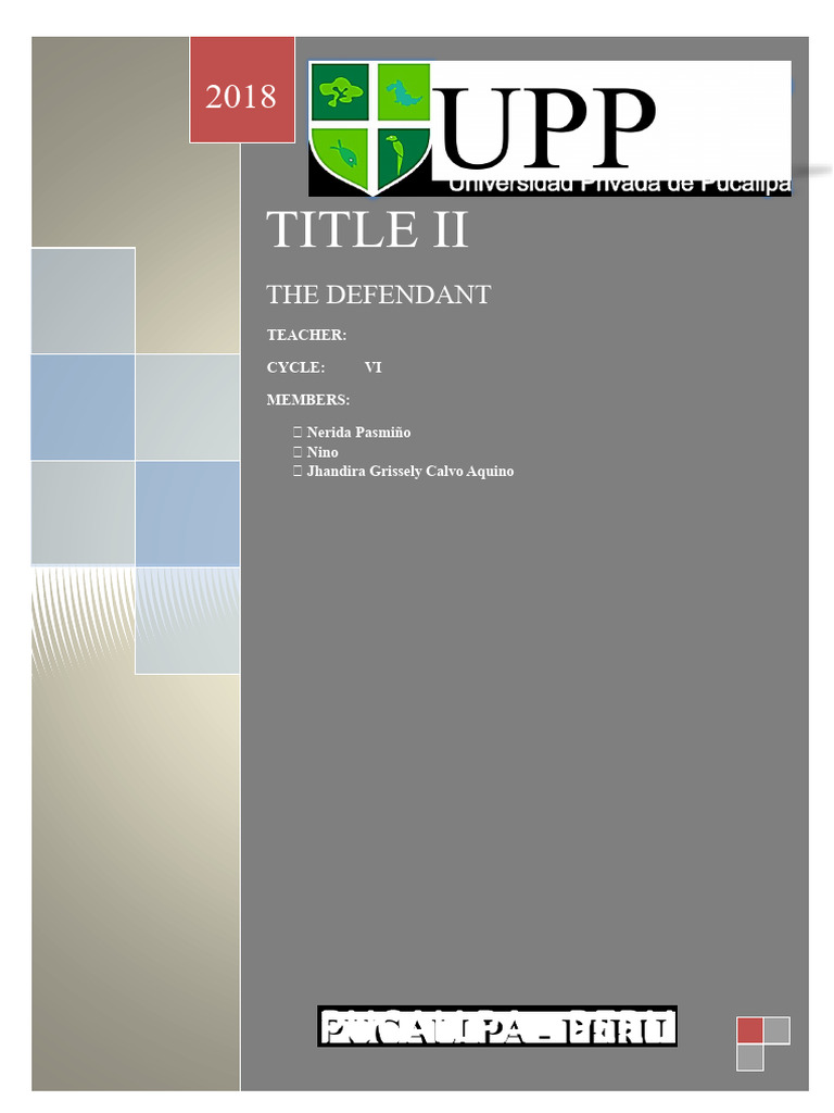 MONOGRAPH-THE-DEFENDANT.docx | PDF | Prosecutor | Crimes