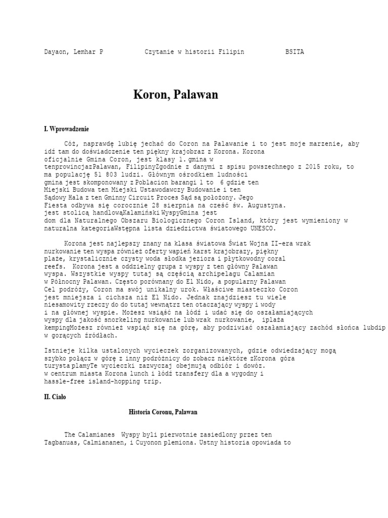 Koron Palawan | PDF