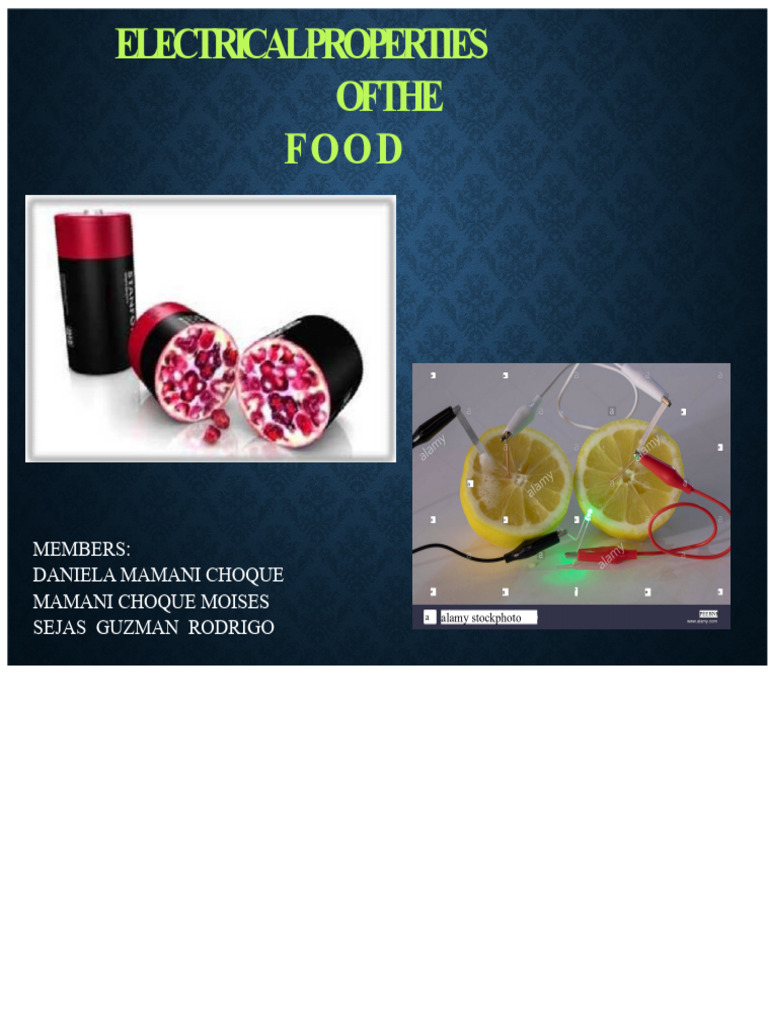 Electrical Properties of Food Explained | PDF | Electrical Resistivity ...