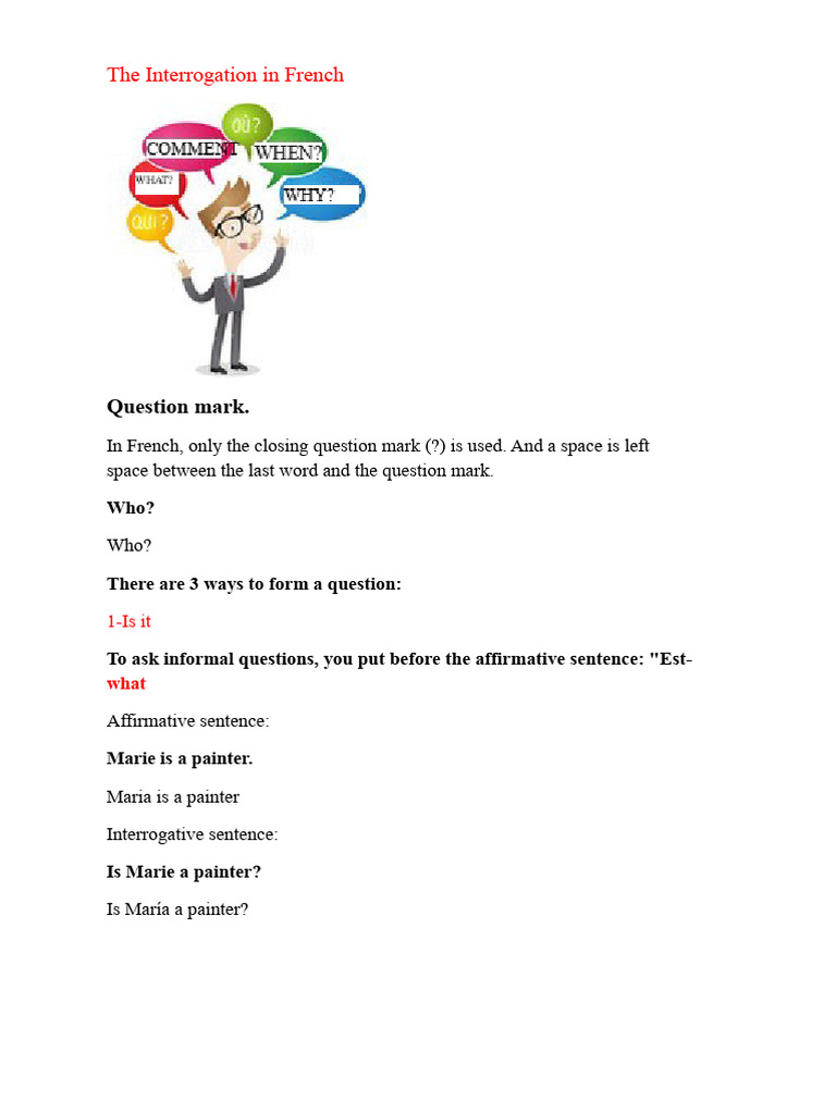 The Interrogation in French (1) | PDF