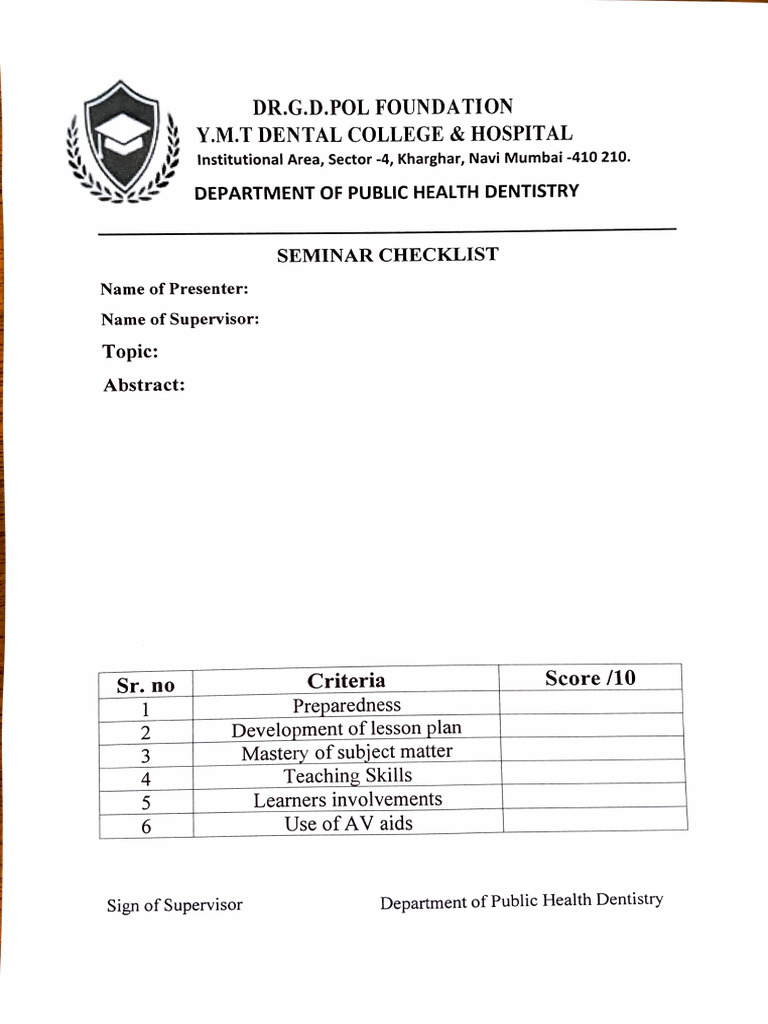 PHD Seminar Evaluation | PDF