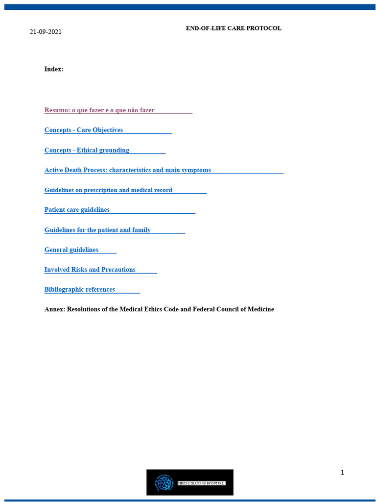End of Life Care Protocol_CC | PDF | End Of Life Care | Terminal Illness