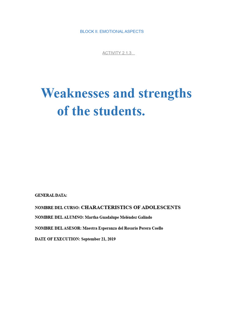 Student Strengths and Weaknesses Analysis | PDF | Mathematics | Geometry