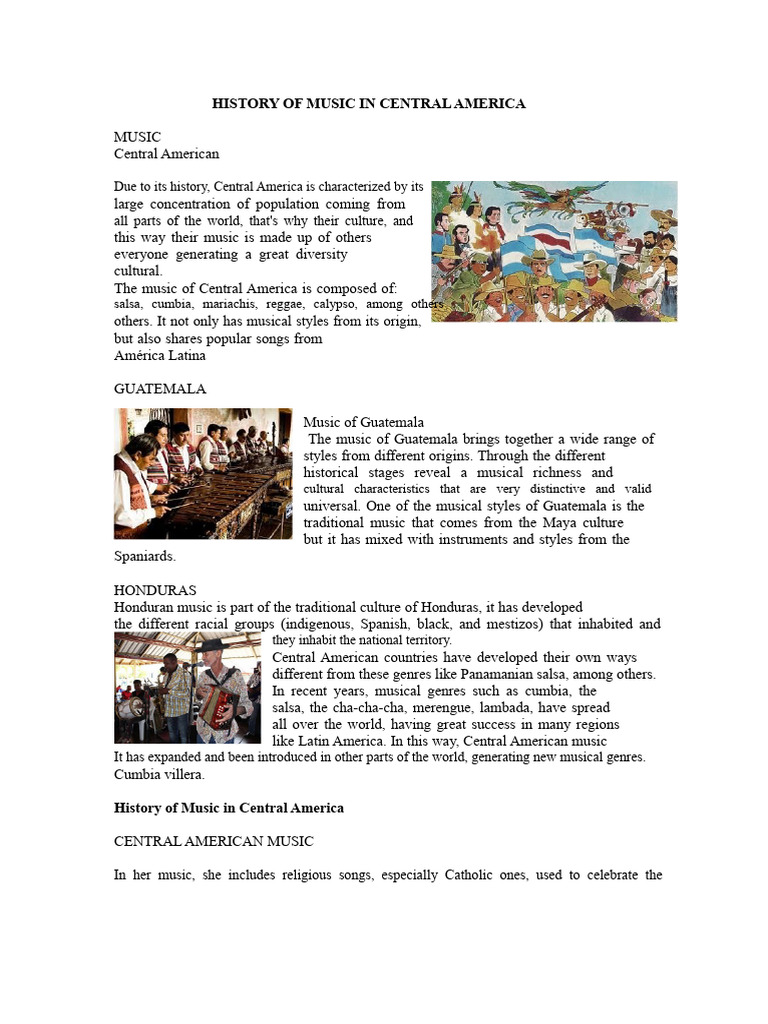 Central American Music History Overview | PDF | Central America | Latin ...