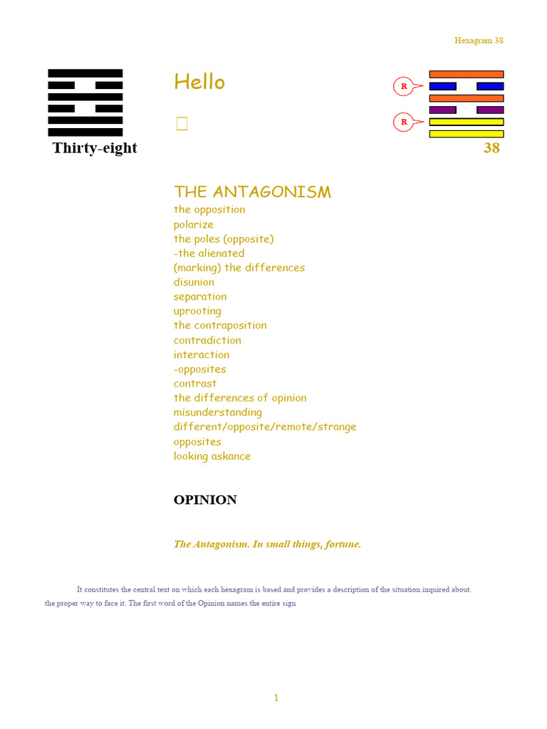 Hexagram 38 | PDF