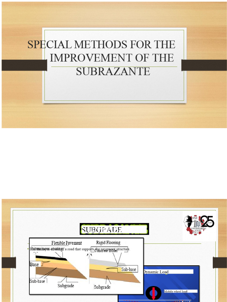 SPECIAL METHODS FOR IMPROVING THE SUBGRADE | PDF | Soil | Road Surface