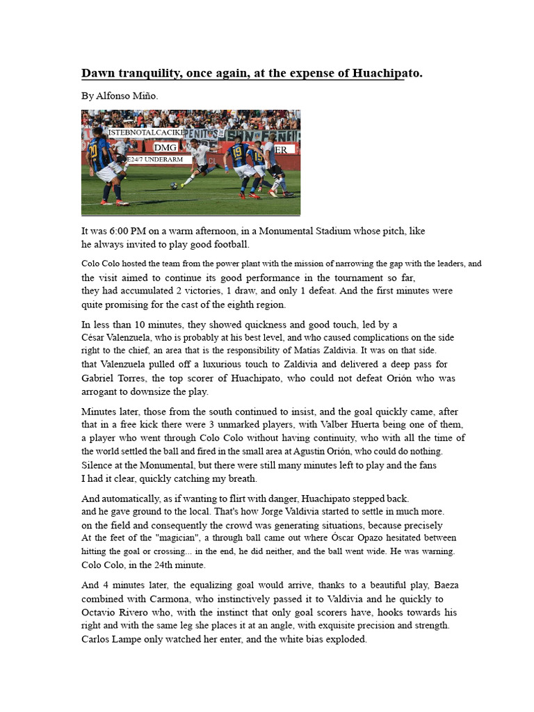 Example of a sports chronicle | PDF | Association Football ...