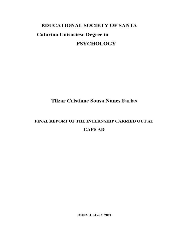 FINAL REPORT CAPS AD | PDF | Psychoanalysis | Psychotherapy