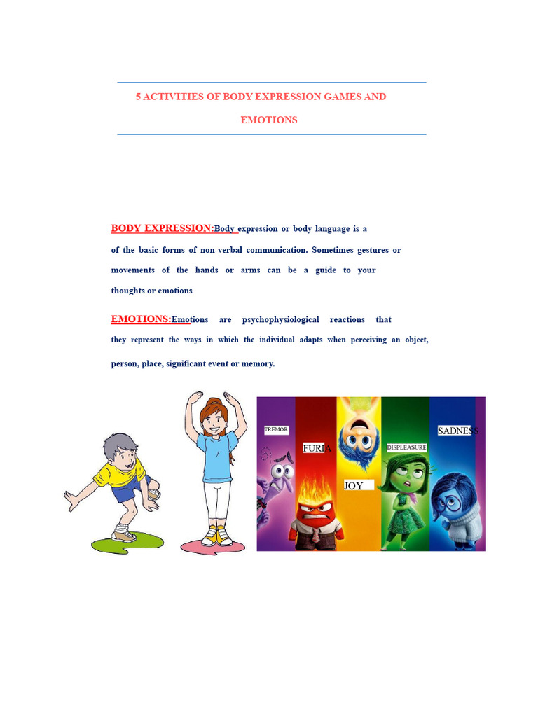 Body Expression Games for Emotions | PDF