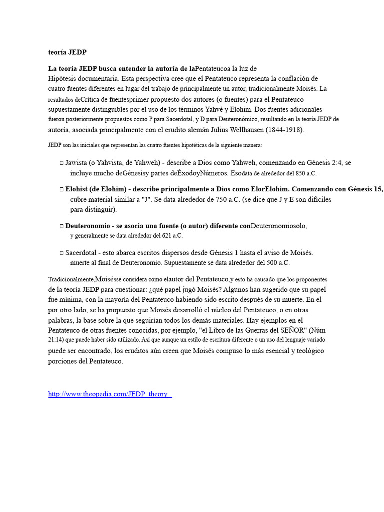 Teoría JEDP | PDF