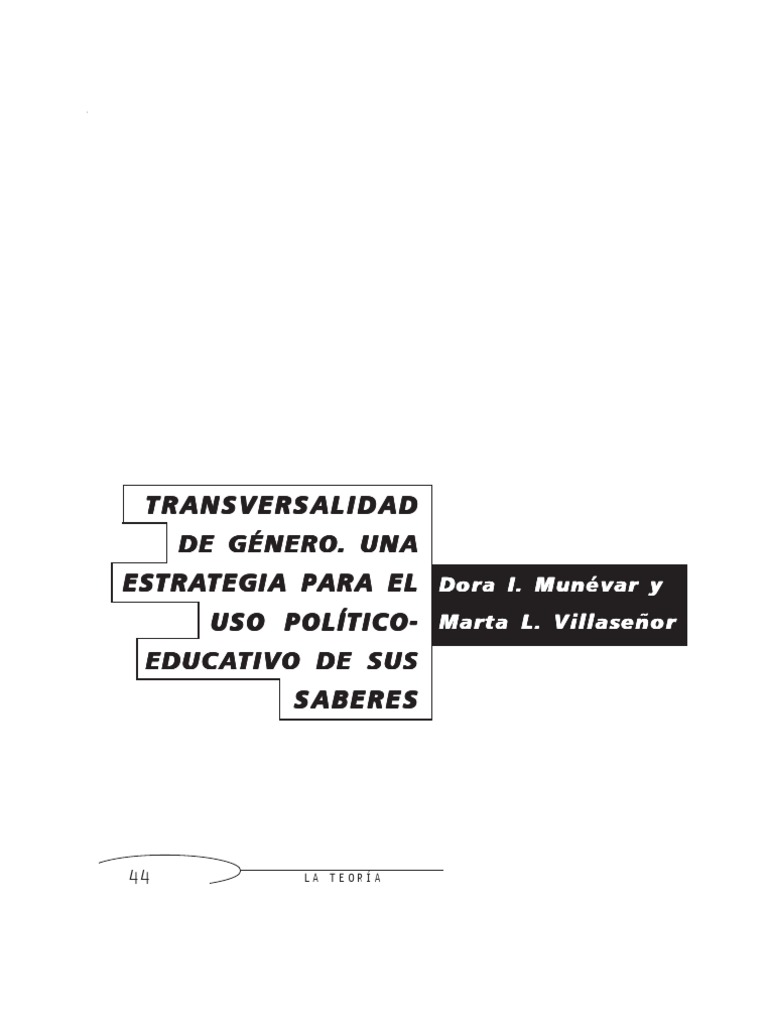 Transversalidad de Género Httpwwwpublicaciones - Cucsh.udg - MX - Pperiod-Laventan - Ventana21 ...