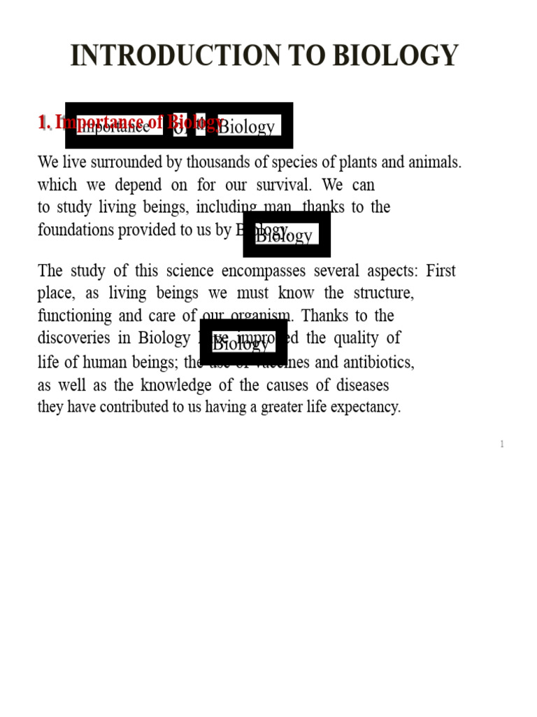 Introduction to Biology Basics | PDF | Science | Scientific Method