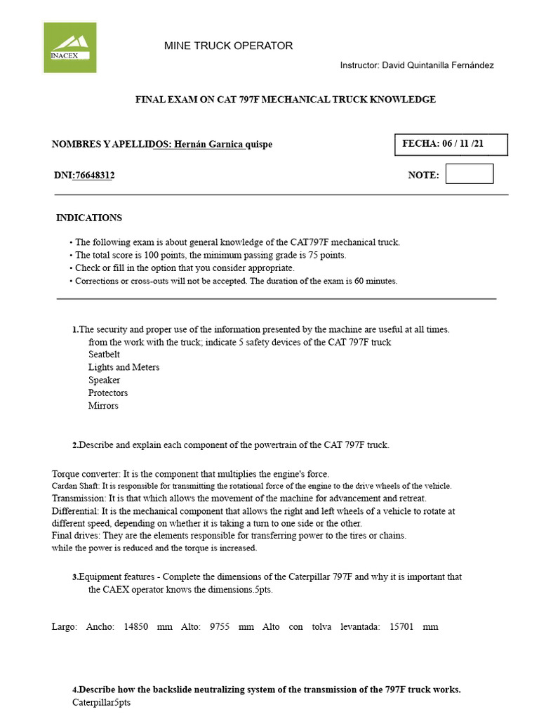 Final Written Evaluation Module 03 - Updated April 2021 | PDF | Engines ...