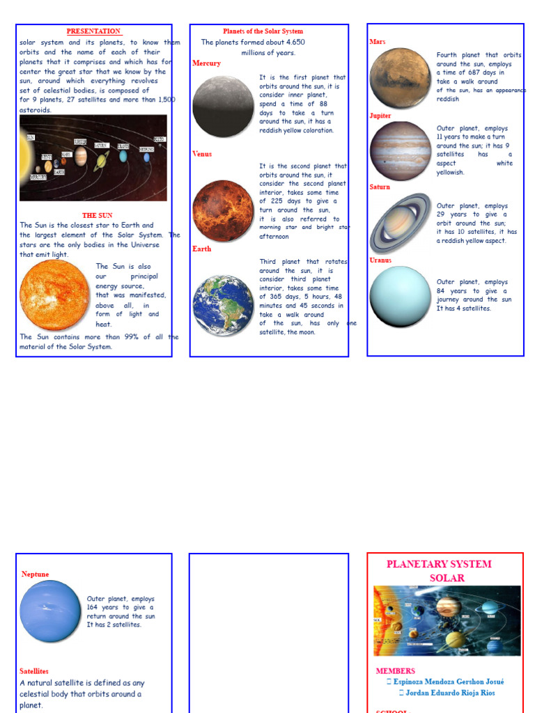 Overview of Solar System Planets | PDF | Planets | Solar System