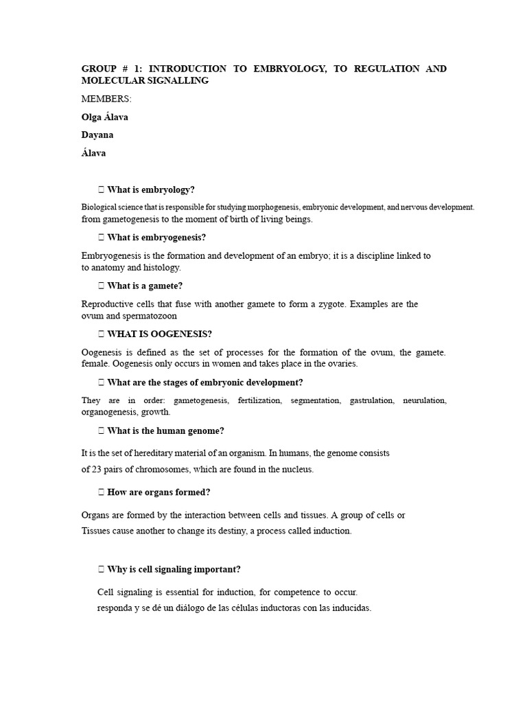 embryology questions from the first part | PDF | Ploidy | Embryo