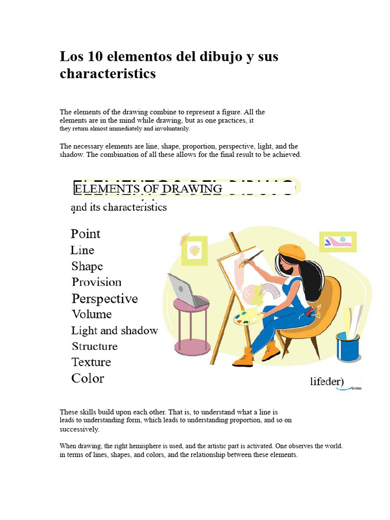 10 Elementos Clave del Dibujo | PDF
