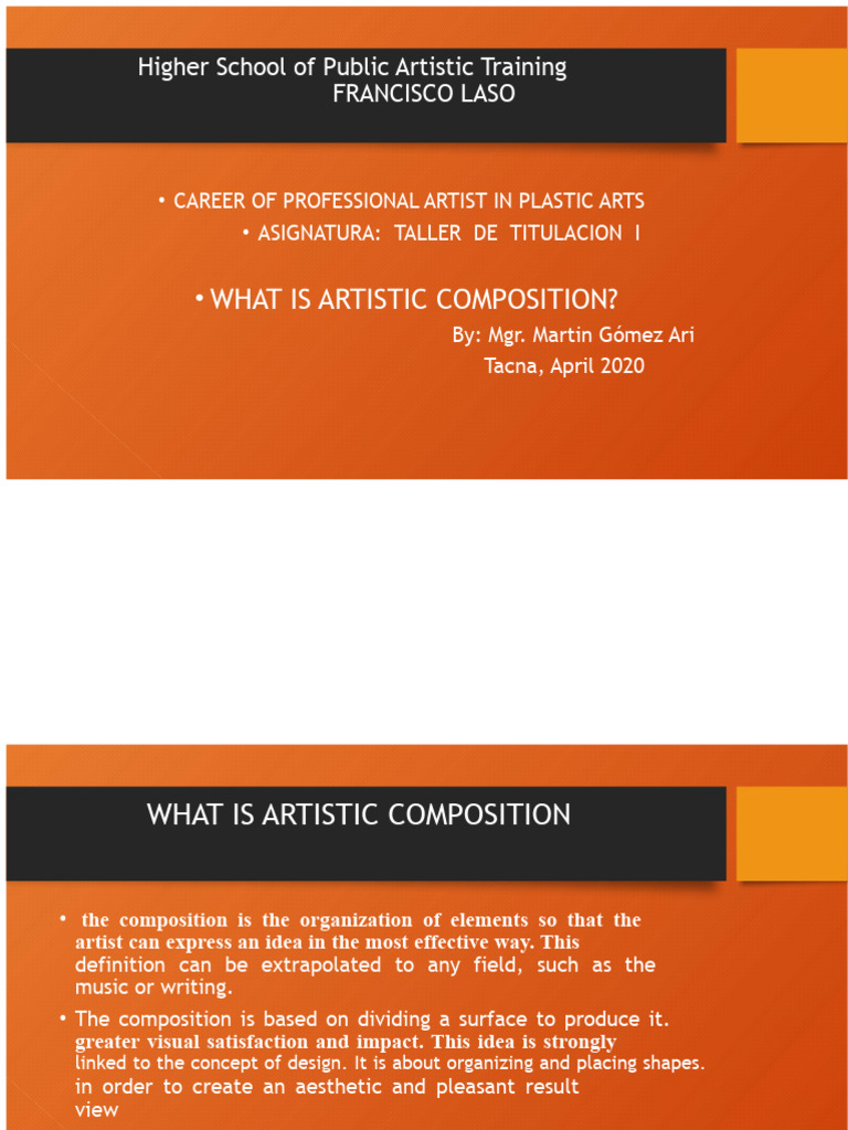 PPT No. 02 What is artistic composition (1).pptx | PDF | Composition ...