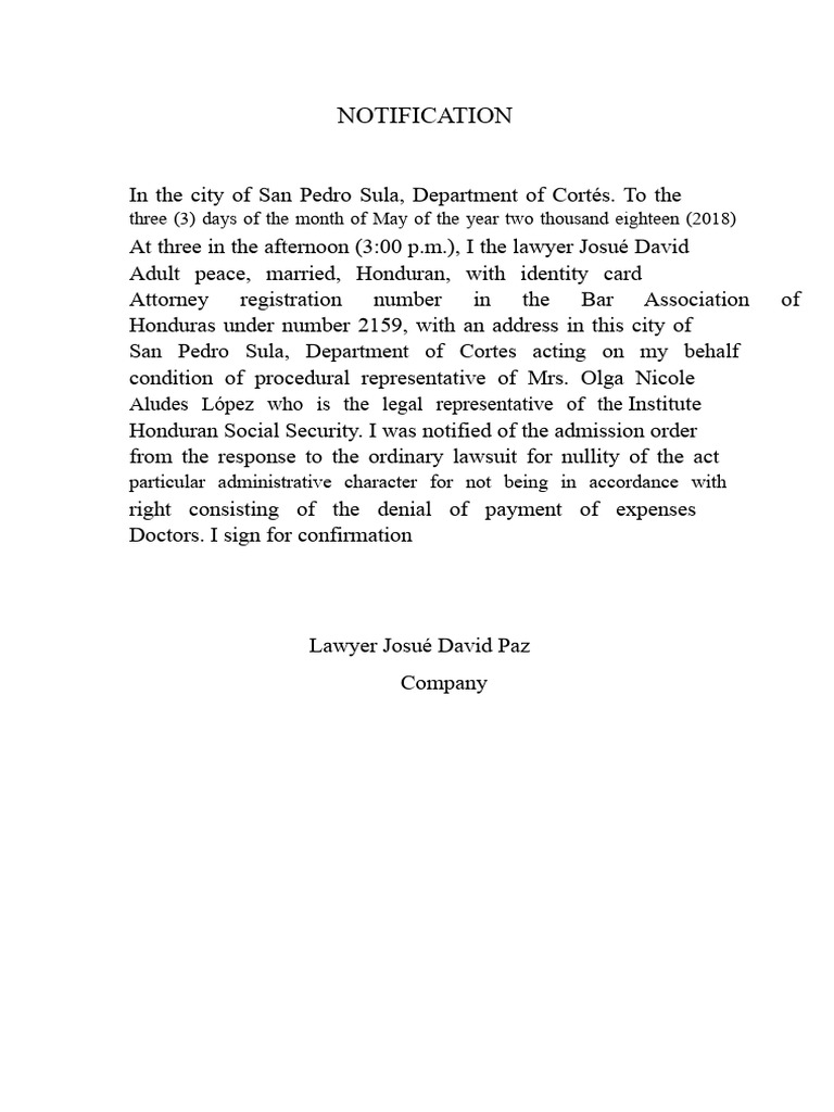 Notification | PDF