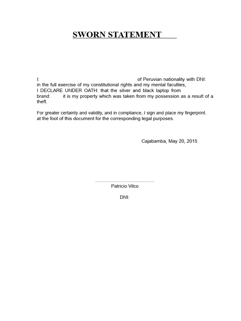 AFFIDAVIT | PDF