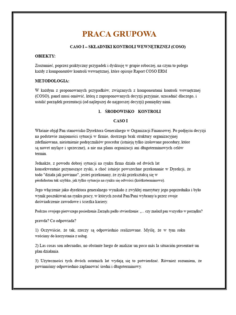 Ćwiczenie Coso Komponenty | PDF