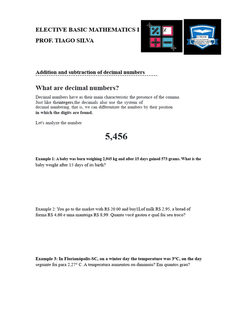Elective Basic Mathematics I | PDF | Equations | Obesity