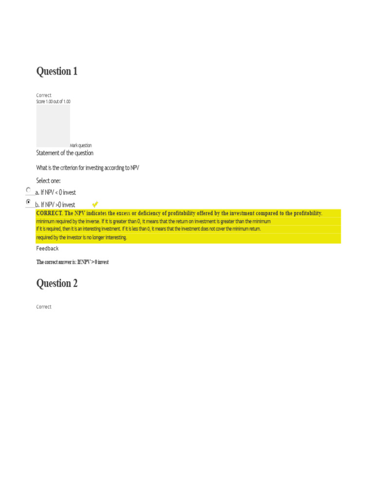 Final exam Financial Analysis | PDF | Net Present Value | Investing