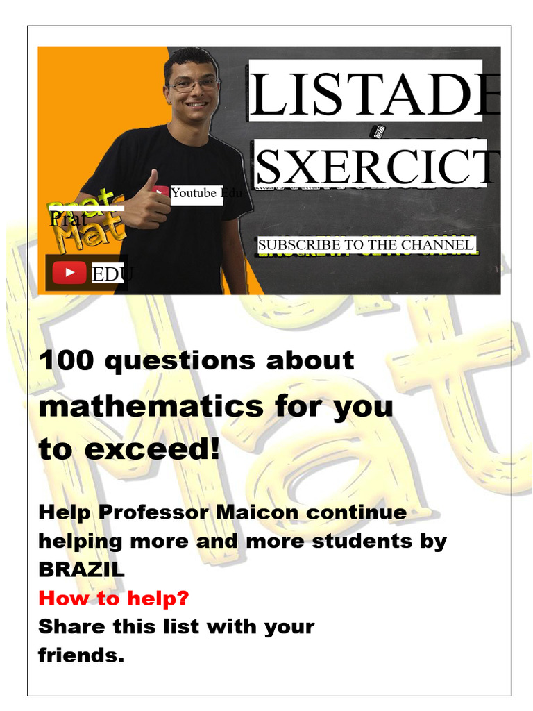 100 math questions - volume 1.pdf | PDF | Subtraction | Area