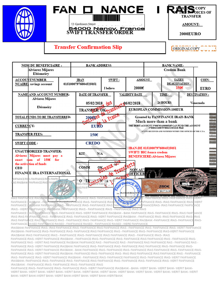 TRANSFER-SLIPS-30000-davila WORD Alvirez-1 (2) | PDF | Wire Transfer ...