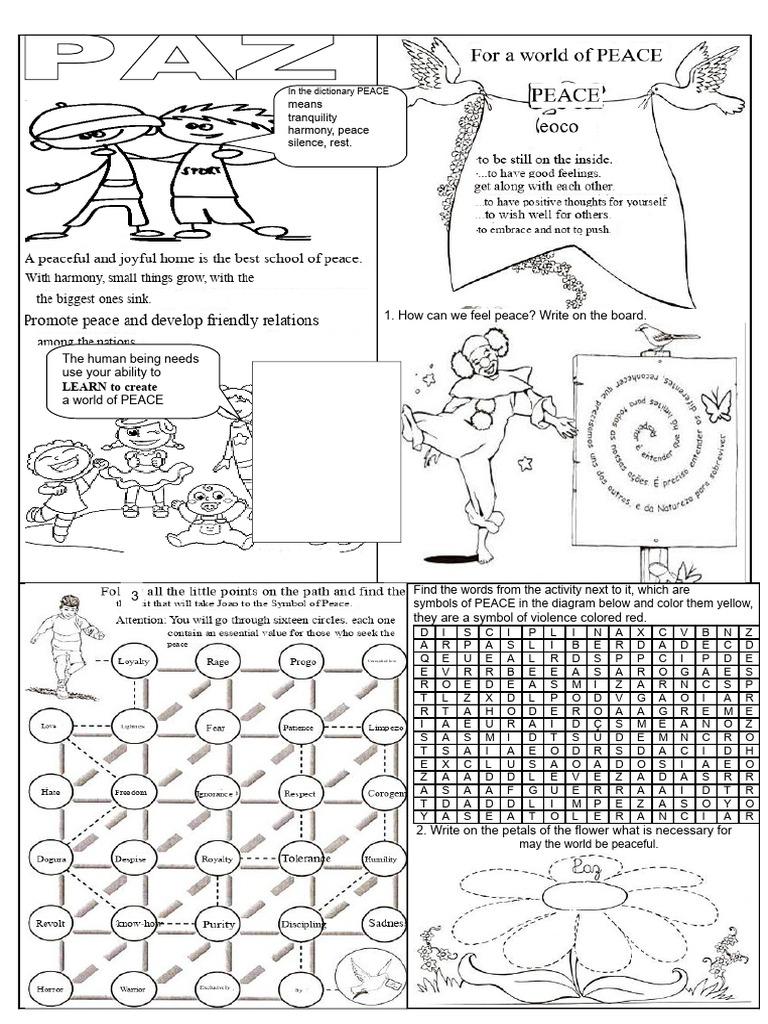 Symbols of Peace and Harmony Activity | PDF | Peace